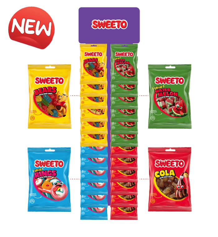 Sweeto Gummy Kartela 30g 24×6 - Sweeto
